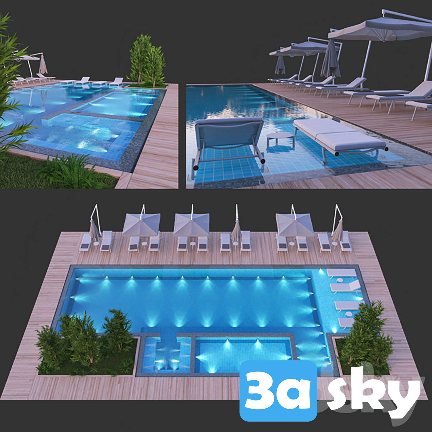 Swimming Pool 8 from 3DS MAX Models & Free Download