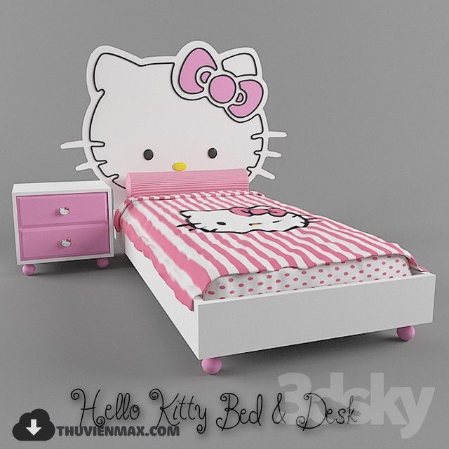 Hello Kitty bed desk from 3DS MAX Models & Free Download