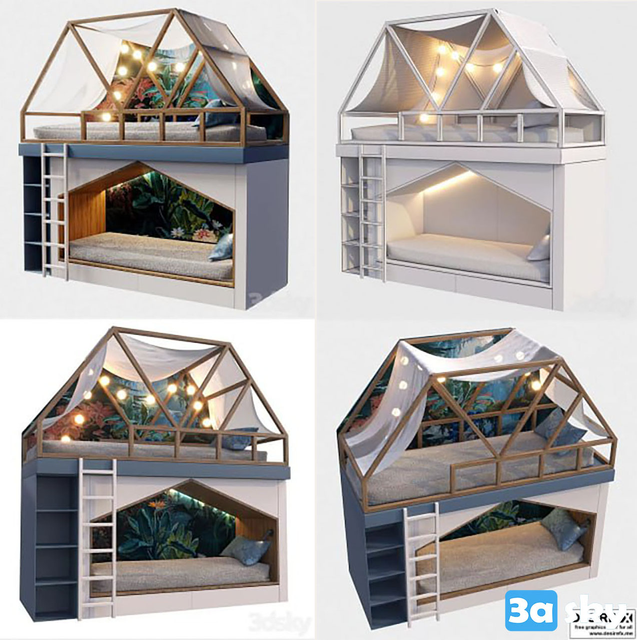 Children Bunk Bed – 3D Model from 3DS MAX Models & Free Download