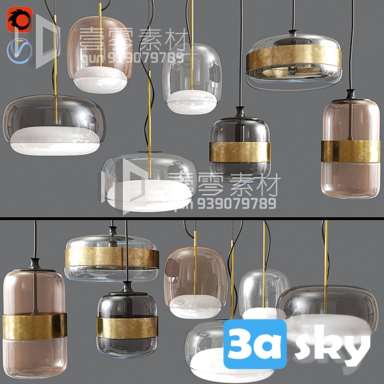 202-CELING LIGHT - 3DSKY - 3DMODEL from 3DS MAX Models & Free Download