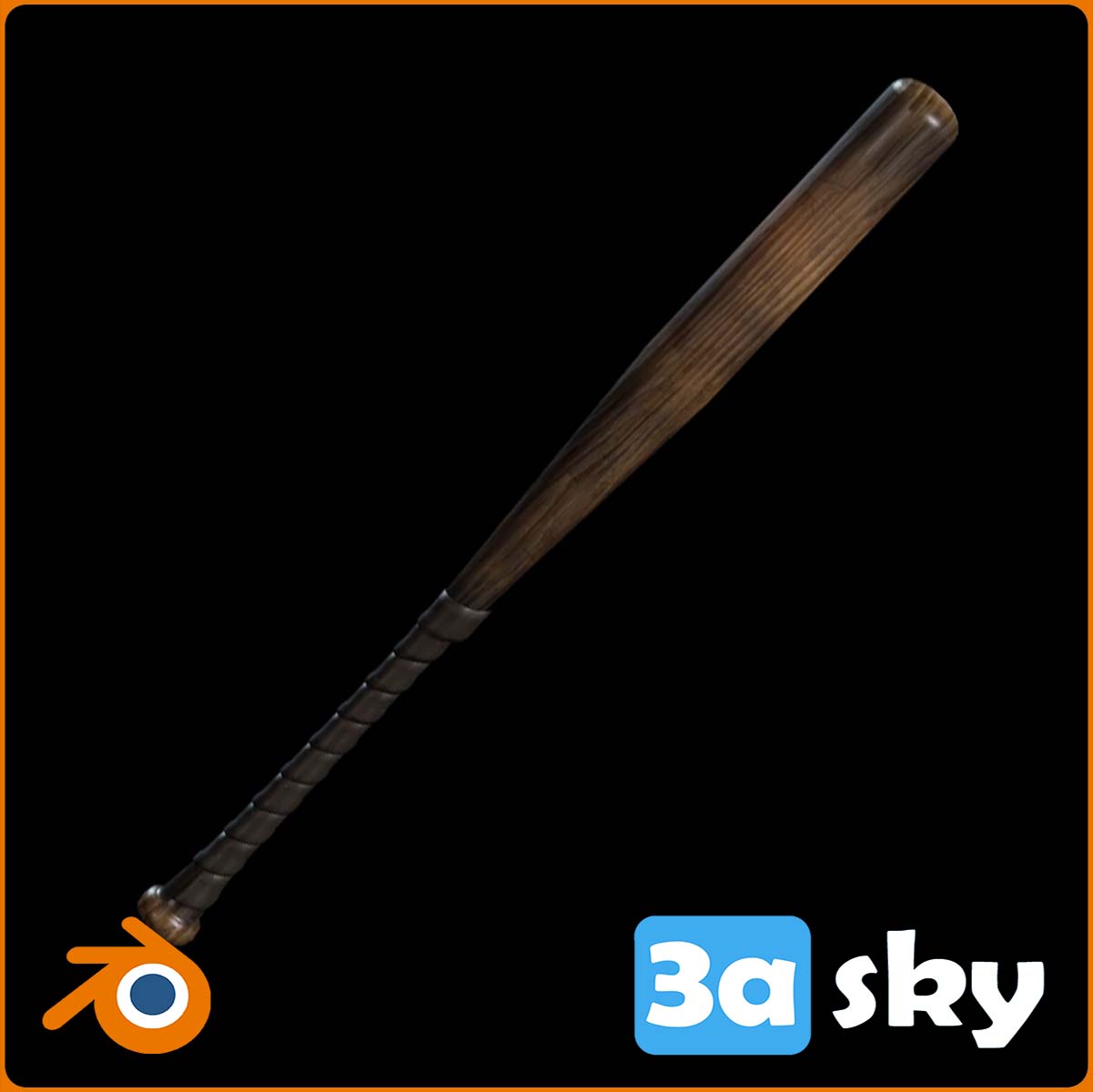 baseball_bat_4k.blend from BLENDER Models & Free Download