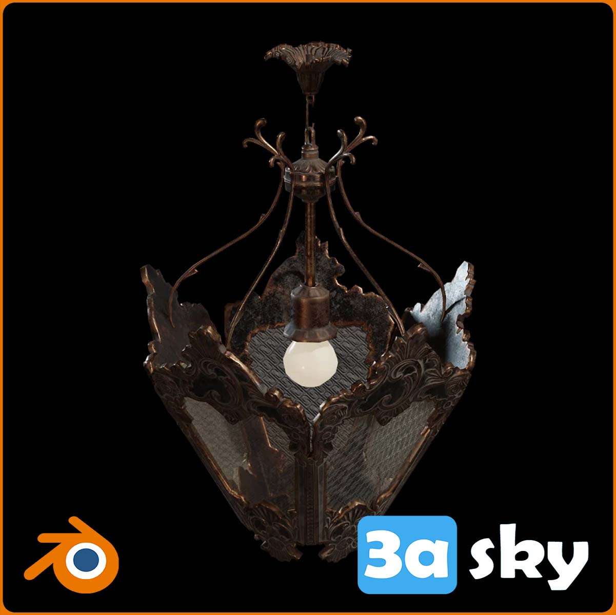 lantern_chandelier_01_4k.blend from BLENDER Models & Free Download