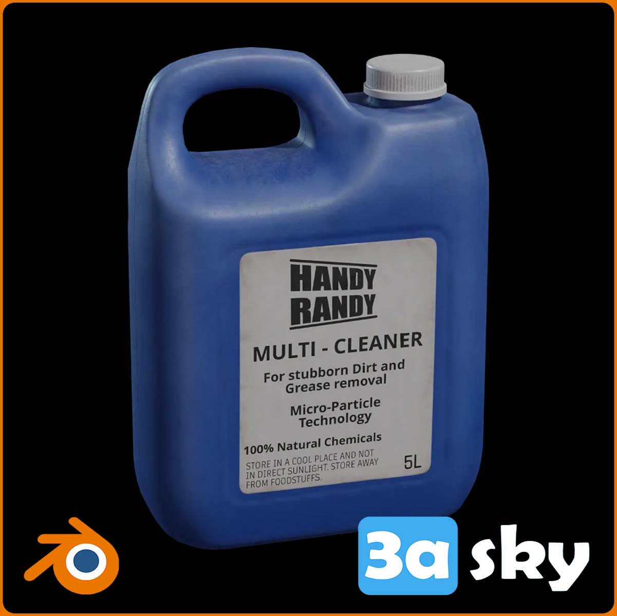 multi_cleaner_5_litre_4k.blend from BLENDER Models & Free Download