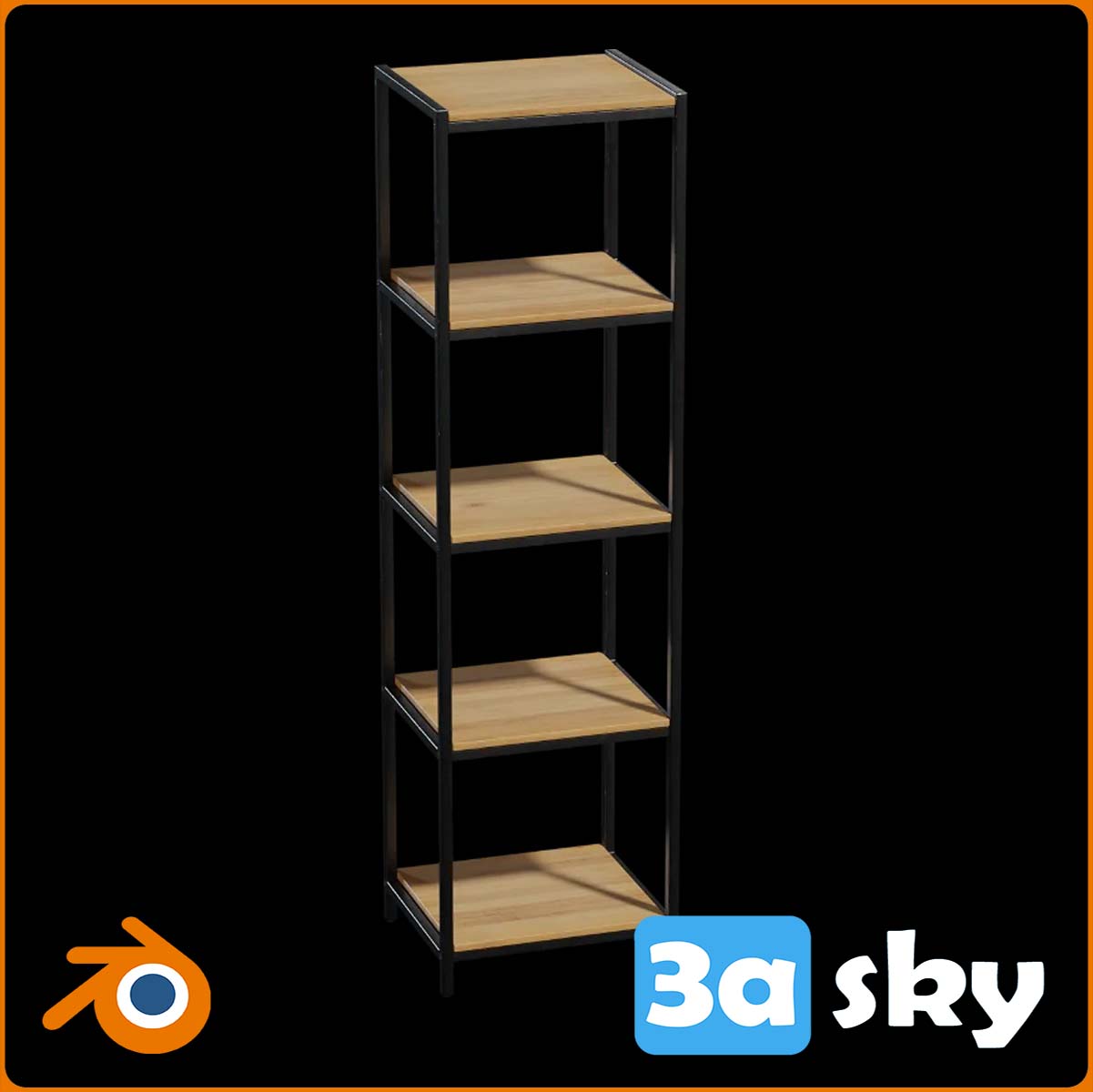 steel_frame_shelves_02_4k.blend from BLENDER Models & Free Download