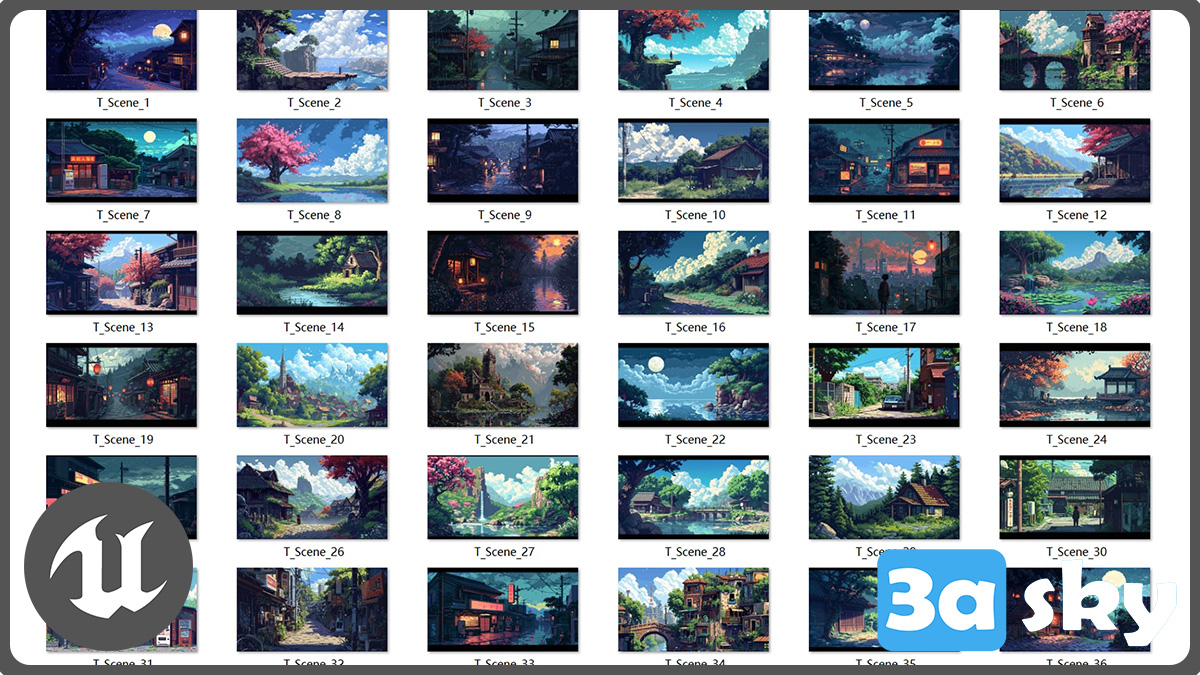 2D Pixel Scene 3 from UNREAL Models & Free Download