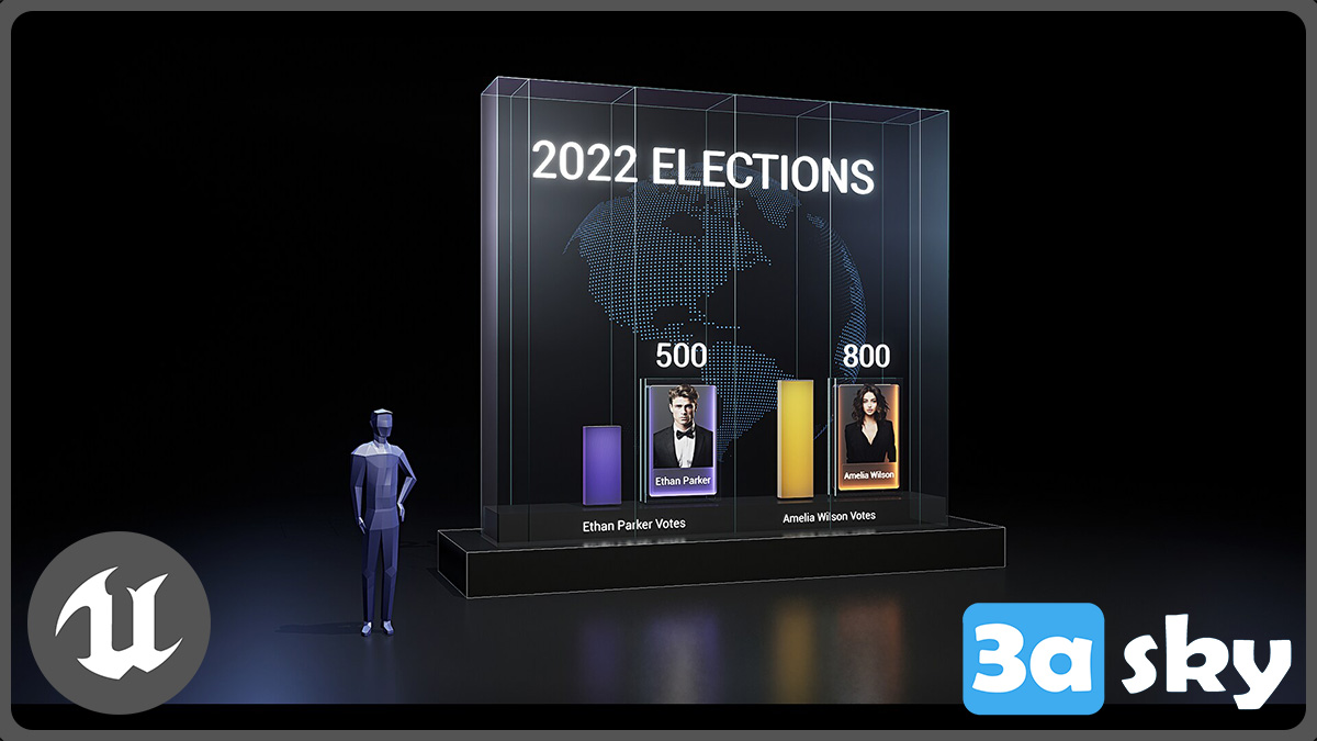 3D DynamicDataCubeChart 01 (5.2+) from UNREAL Models & Free Download