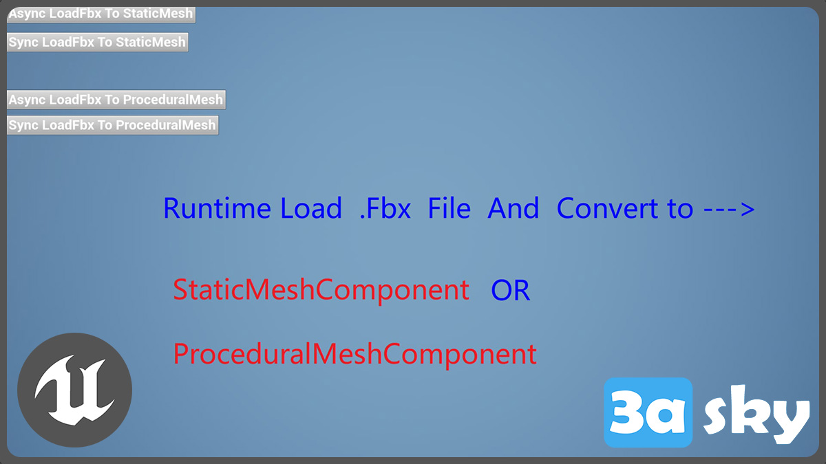 RuntimeLoadFbx 5.3 from PLUGIN UNREAL Models & Free Download