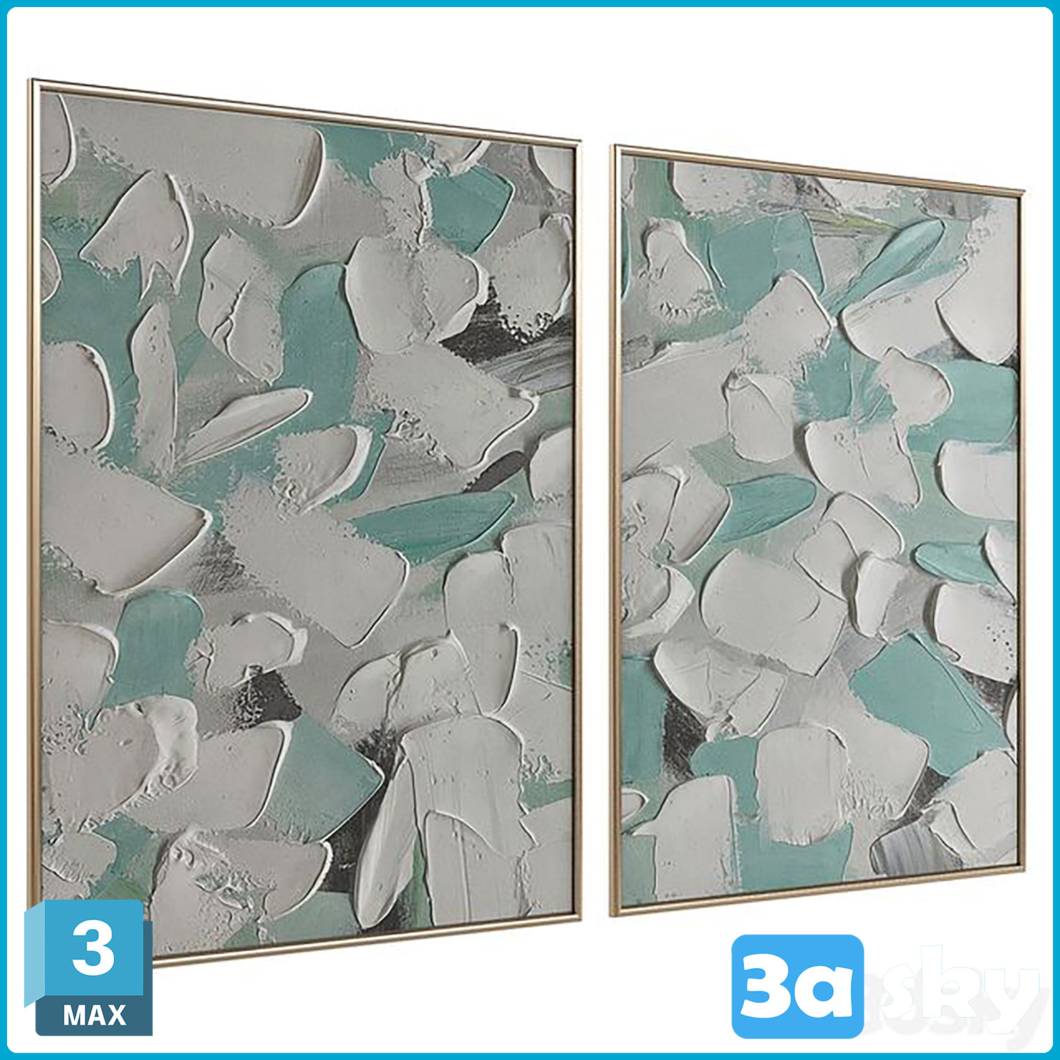 Minimalist Abstract Painting N121 from 3DS MAX Models & Free Download