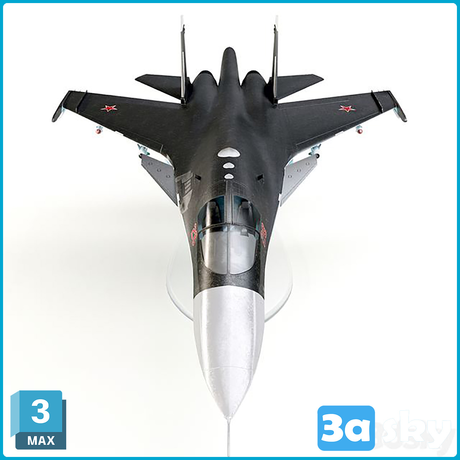 Plastic model of the SU-34 aircraft from 3DS MAX Models & Free Download