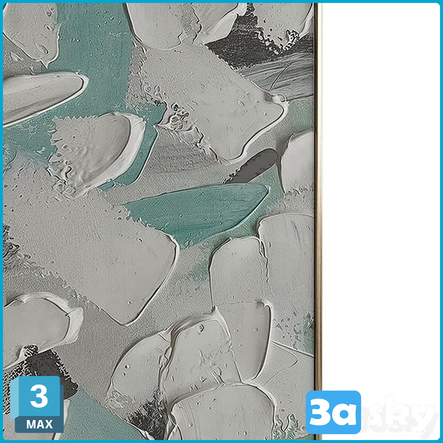 Minimalist Abstract Painting N121 from 3DS MAX Models & Free Download