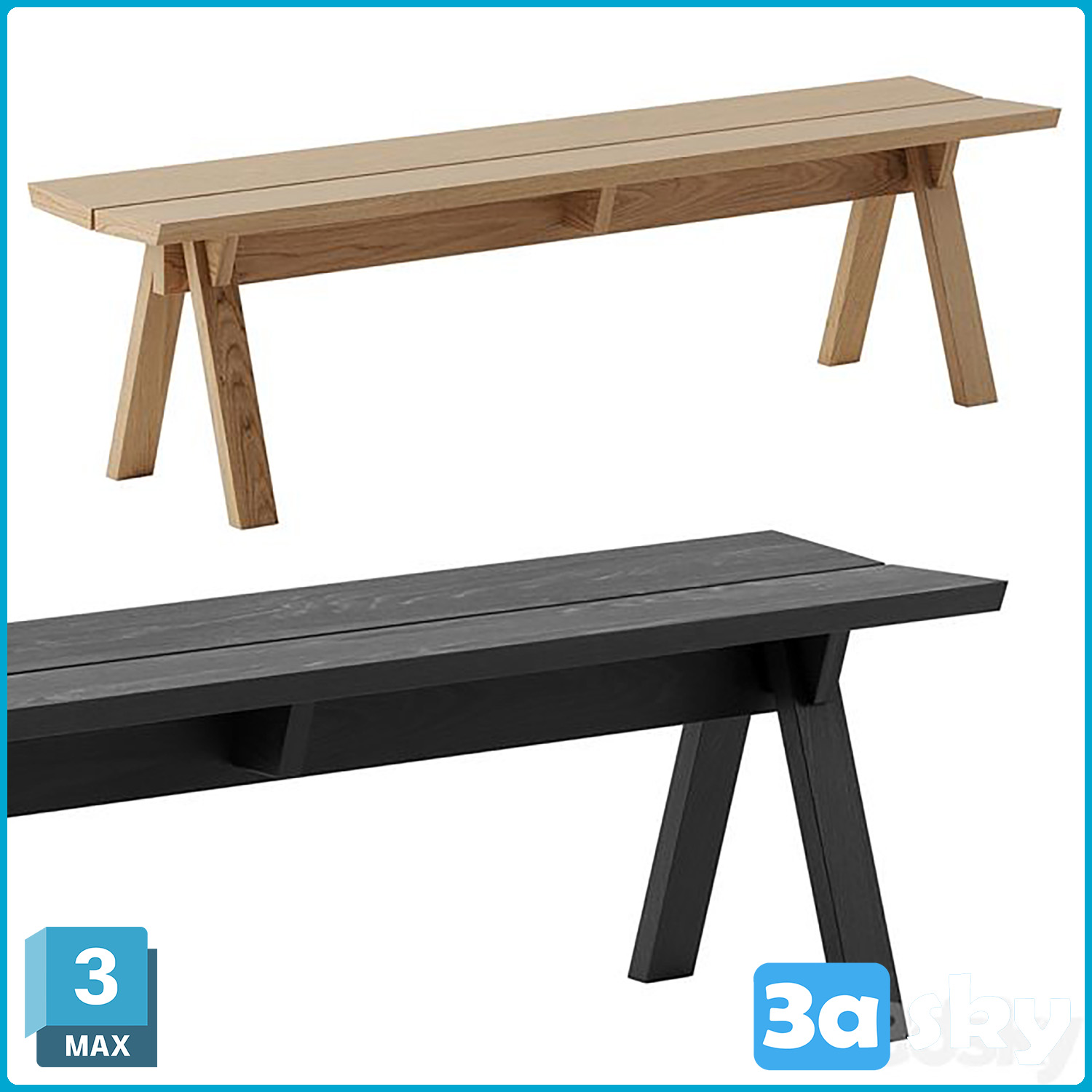 Sagyo Bench By Ariake from 3DS MAX Models & Free Download