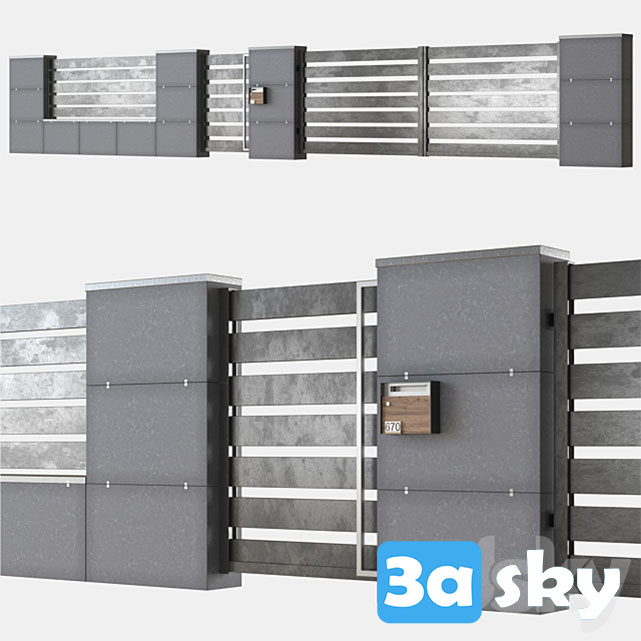 Fence Gray from 3DS MAX Models & Free Download