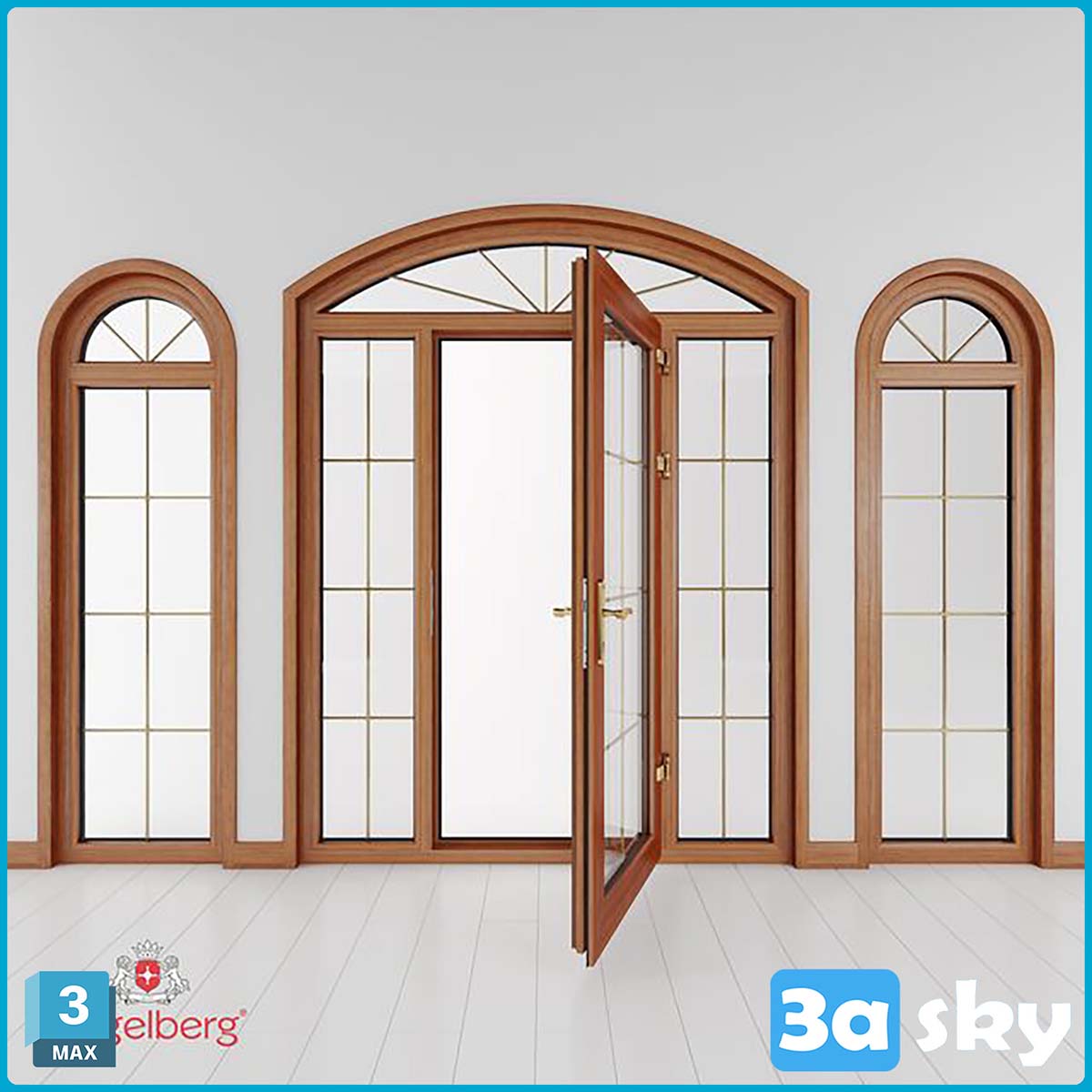 Plastic door and window with muntin bars 2 from 3DS MAX Models & Free ...