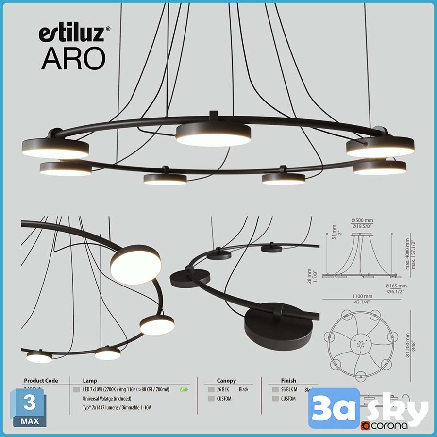 estiluz aro 3543 from 3DS MAX Models & Free Download